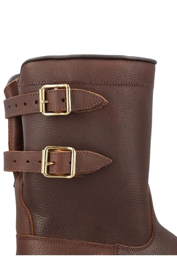 Paraboot Sanglier Double-buckle Leather Boots