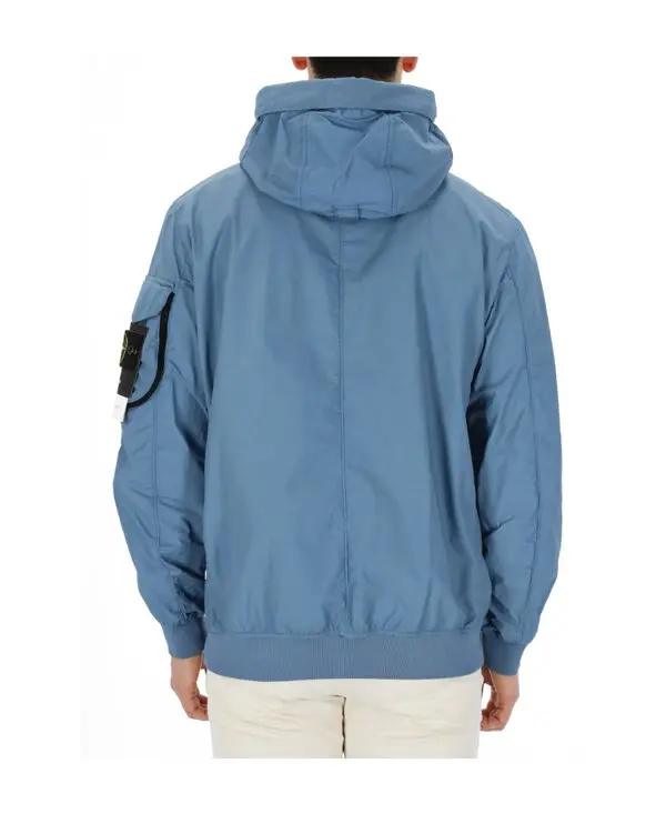 Stone Island Compass Patch Zip-up Hooded Jacket