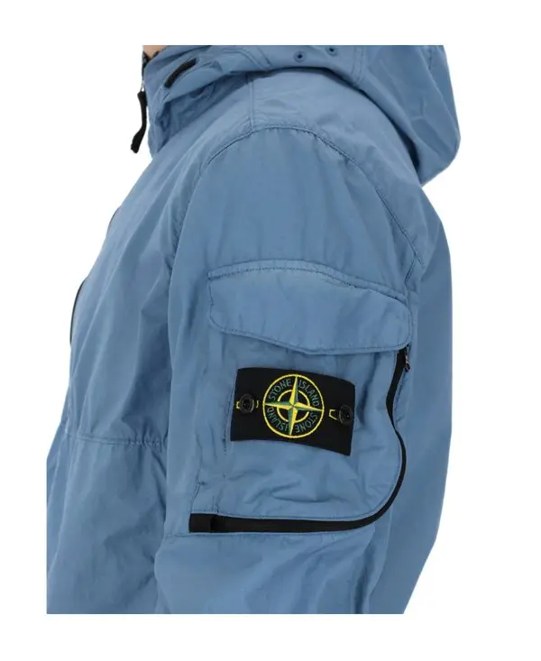 Stone Island Compass Patch Zip-up Hooded Jacket