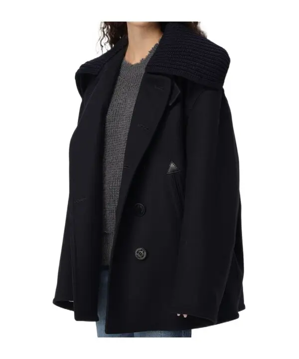 Dsquared2 Double Breasted Long Sleeve Coat - Navy