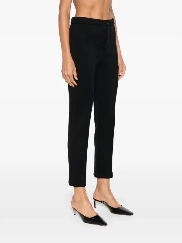Wardrobe.NYC Seam Detail Stretch Scuba Jersey Trousers - Black