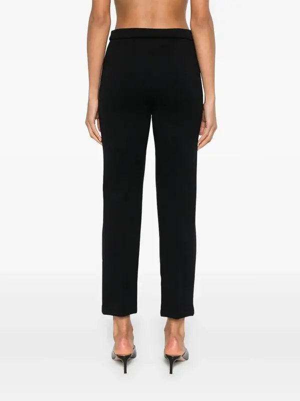 Wardrobe.NYC Seam Detail Stretch Scuba Jersey Trousers - Black