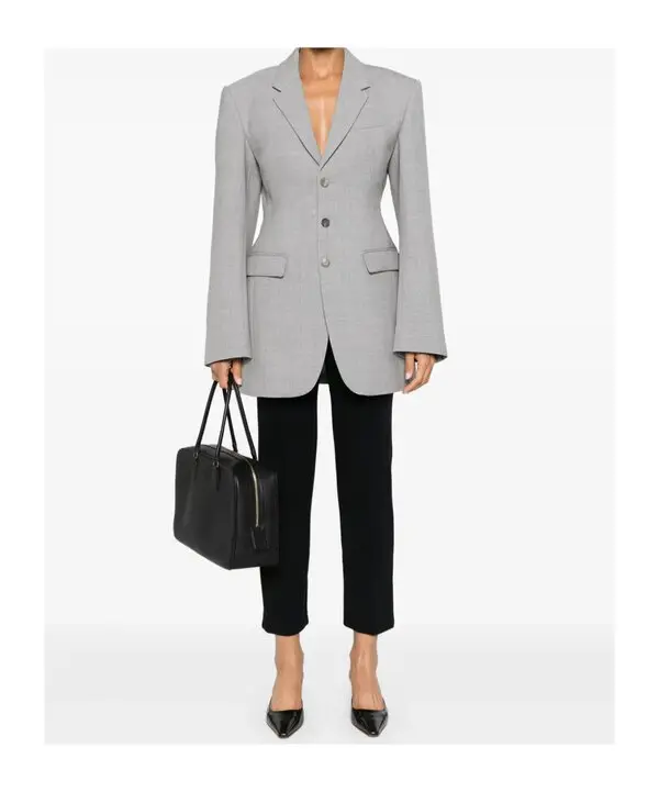 Wardrobe.NYC Seam Detail Stretch Scuba Jersey Trousers - Black