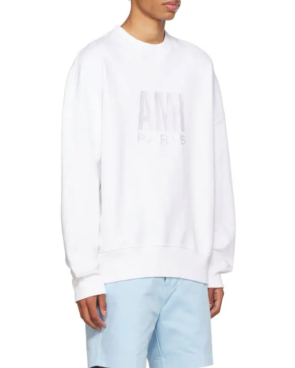 AMI Paris Tonal Logo-embroidered Sweatshirt