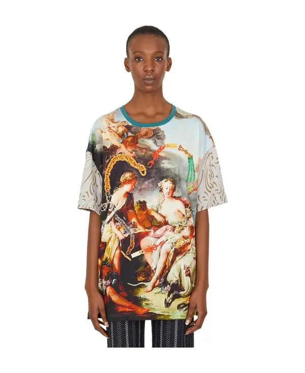 VIVIENNE WESTWOOD Boucher-printed Crewneck T-shirt - Brown