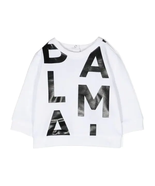 Balmain Logo-print Cotton Sweatshirt - White
