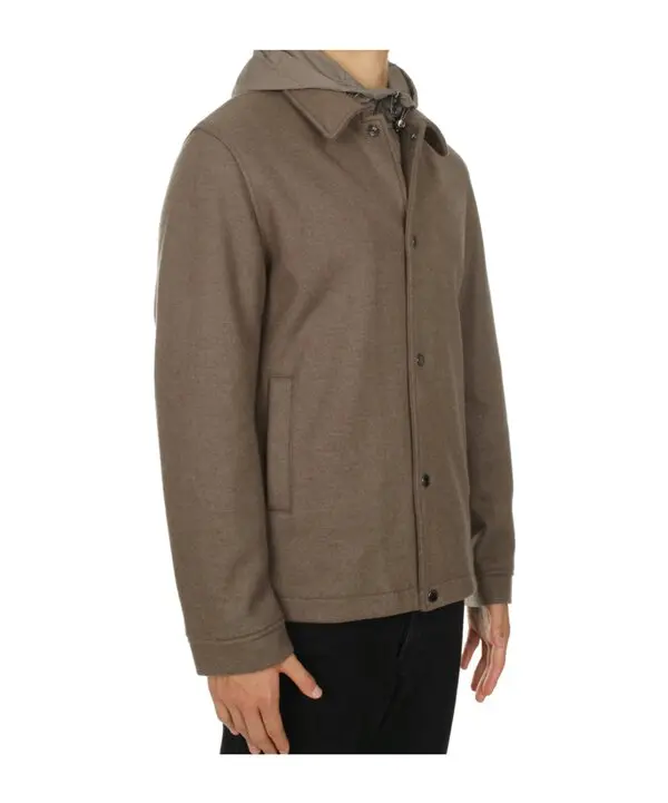 Woolrich Long Sleeved Hooded Drawstring Jacket