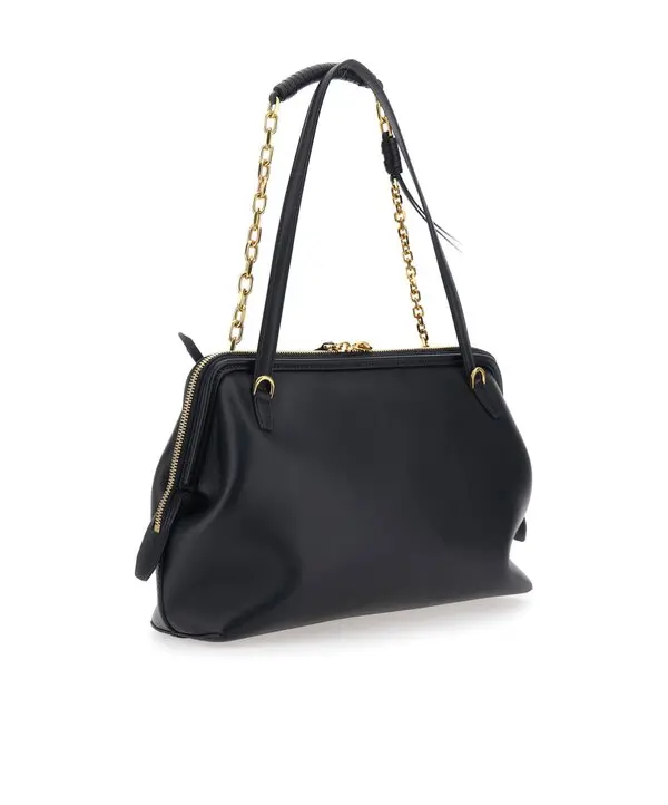 Etro Chain-trimmed Zipped Shoulder Bag - Black
