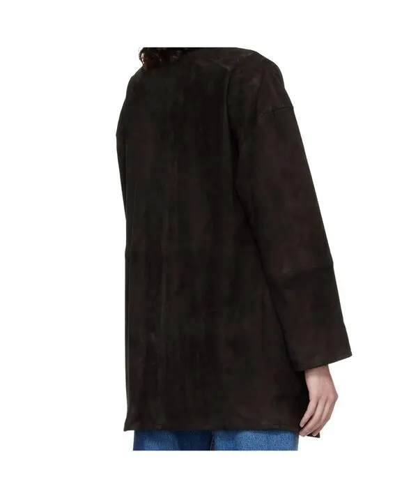 Loulou De Saison Brown Suede Oval Coat