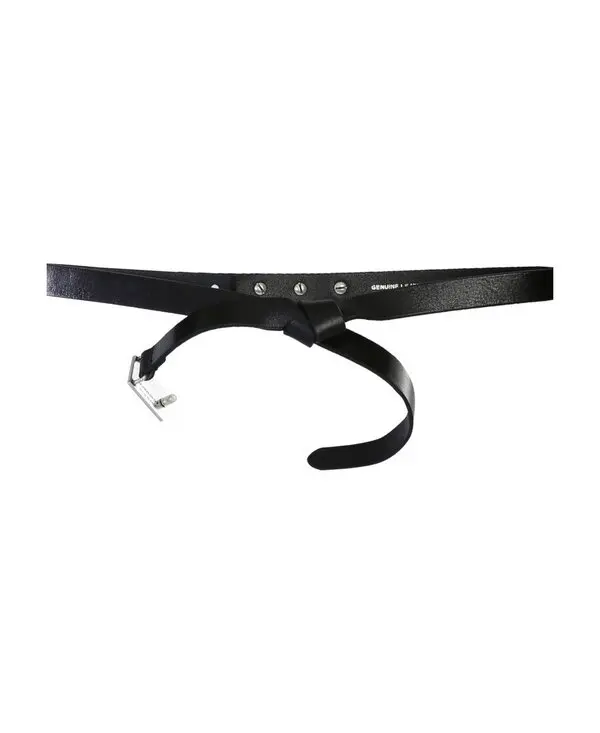 Dsquared2 Logo Plaque Leather Belt