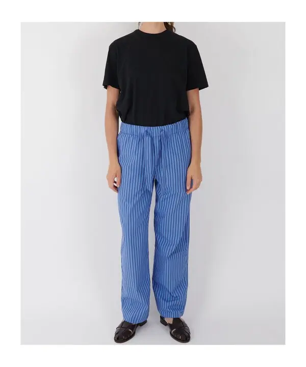 TEKLA Striped Poplin Pajama Pants