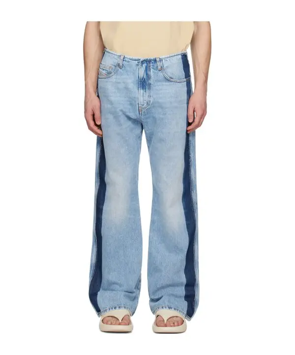 DIESEL® D-eros Mid-rise Straight-leg Jeans