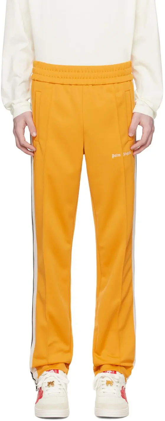 Palm Angels Logo-printed Elasticated Waist Track Pants - Orange