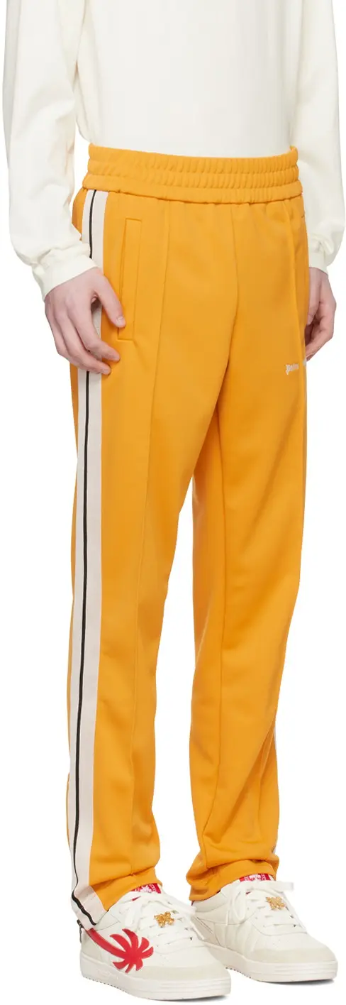 Palm Angels Logo-printed Elasticated Waist Track Pants - Orange