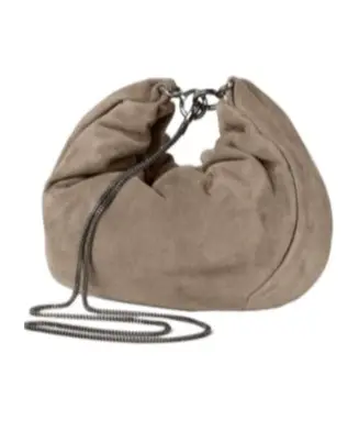 Brunello Cucinelli Hobo Bag With Chain Strap - Brown