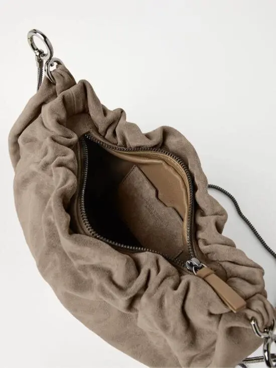 Brunello Cucinelli Hobo Bag With Chain Strap - Brown