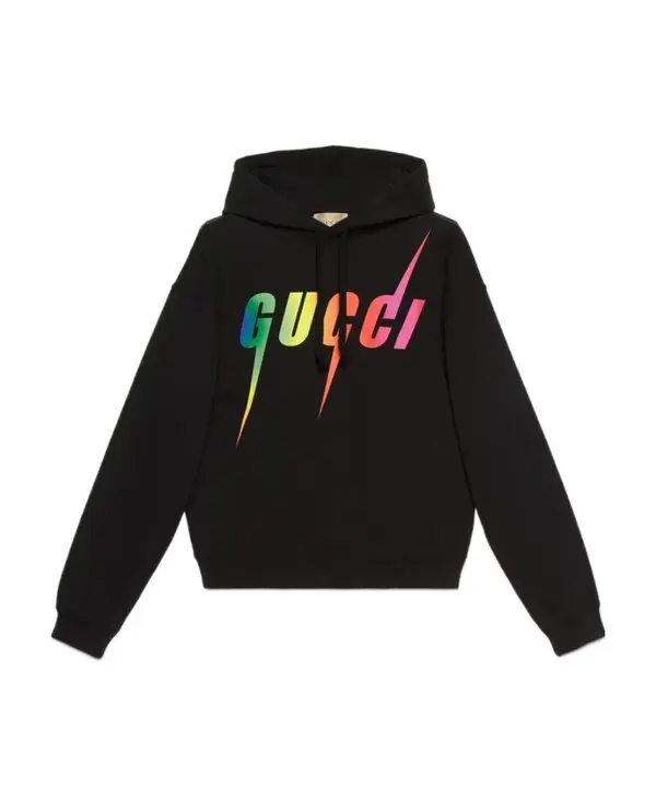 Gucci Logo Print Cotton Hoodie