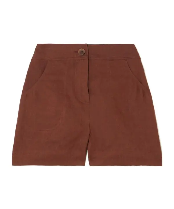 ERES High-waisted Straight-leg Shorts
