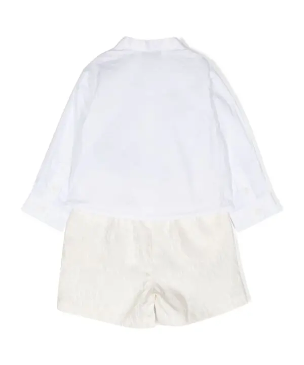 Emporio Armani Jacquard Shorts Set With Logo Embroidery