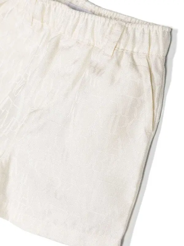 Emporio Armani Jacquard Shorts Set With Logo Embroidery