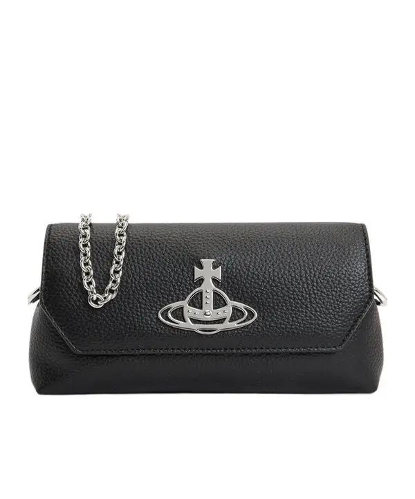 VIVIENNE WESTWOOD Orb Plaque Crossbody Bag - Black