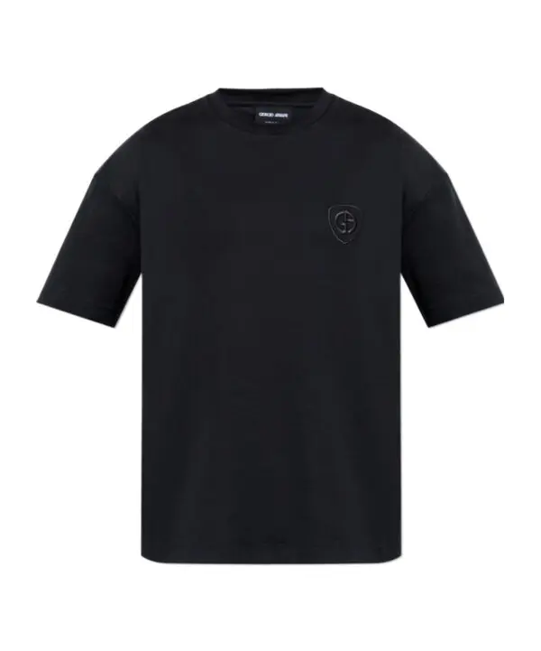 Giorgio Armani Logo Embroidered Crewneck T-shirt