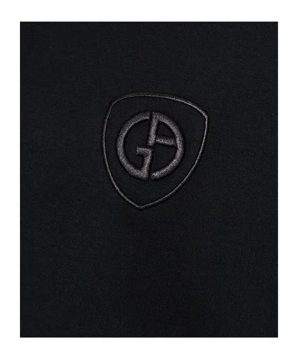 Giorgio Armani Logo Embroidered Crewneck T-shirt