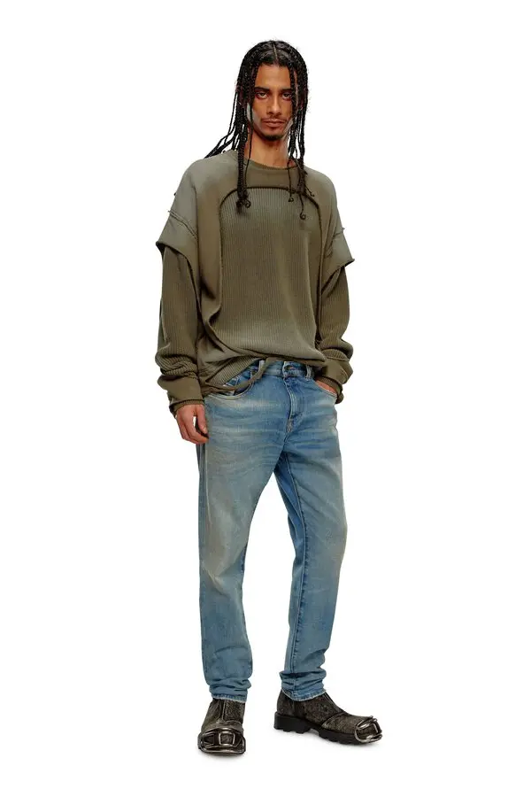 DIESEL® D-strukt 09h50 Mid-rise Slim-fit Jeans - Gray