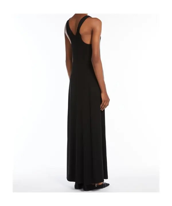 Max Mara Pompei Crewneck Sleeveless Maxi Dress - Black