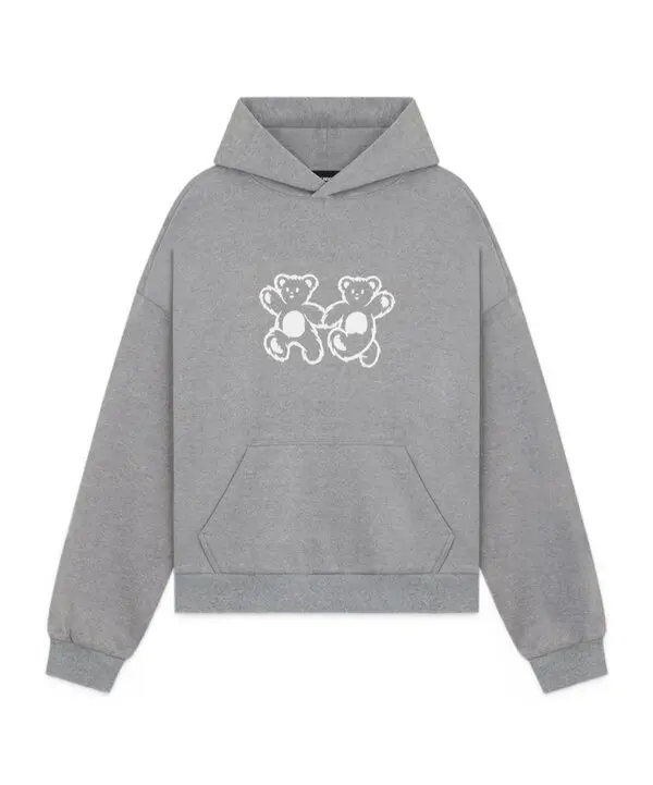 We11Done Teddy Twins Hoodie - Grey