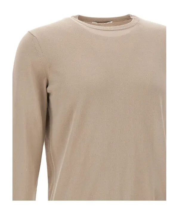 KANGRA Crew Neck Sweater With Elbow Patches - Nude