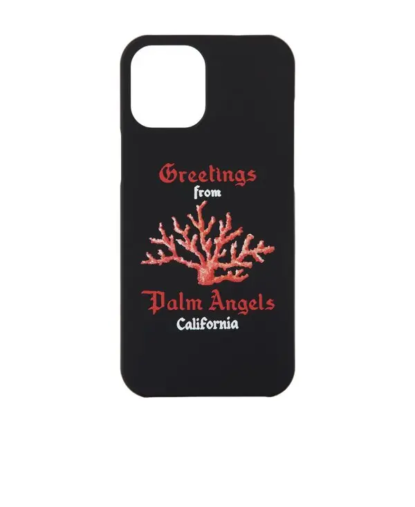 Palm Angels Coral Iphone 12 Pro Max Mobile Phone Case - Black