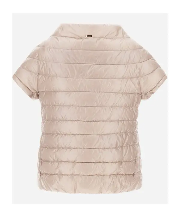 Herno Greta Short-sleeved Quilted Jacket - Nude