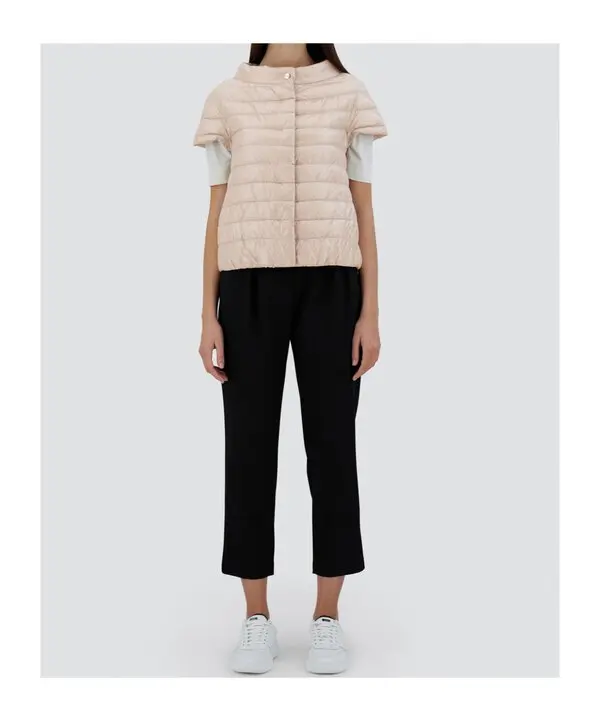 Herno Greta Short-sleeved Quilted Jacket - Nude