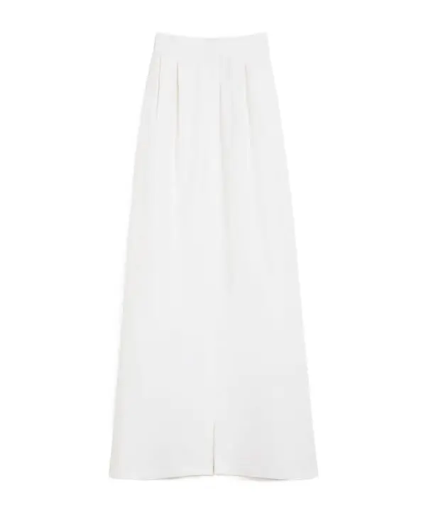 Max Mara Alcade Front Slit Maxi Skirt - White