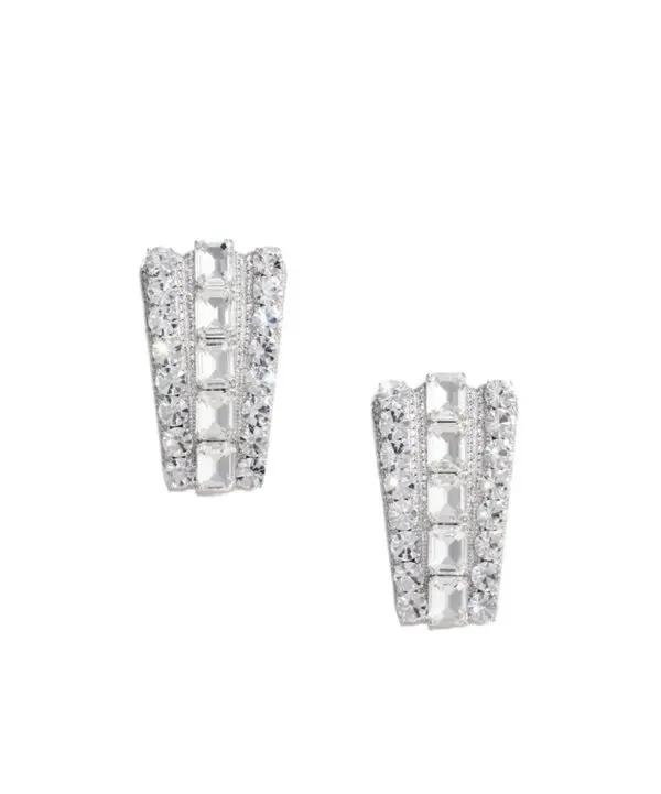 SELF-PORTRAIT Crystal-embellished Earrings - Silver