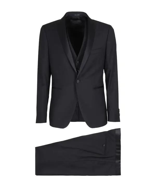 Tagliatore Long-sleeved Suit - Black