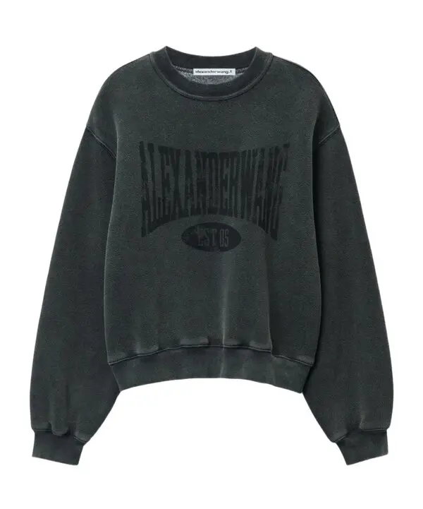 Alexander Wang Logo Printed Drop Shoulder Sweatshirt