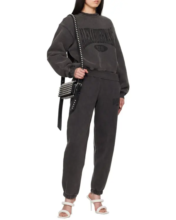 Alexander Wang Logo Printed Drop Shoulder Sweatshirt
