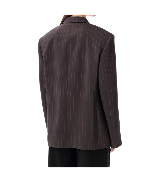 Magda Butrym Striped Double-breasted Blazer