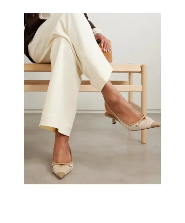 JIMMY CHOO Embellished Slingback High Heels