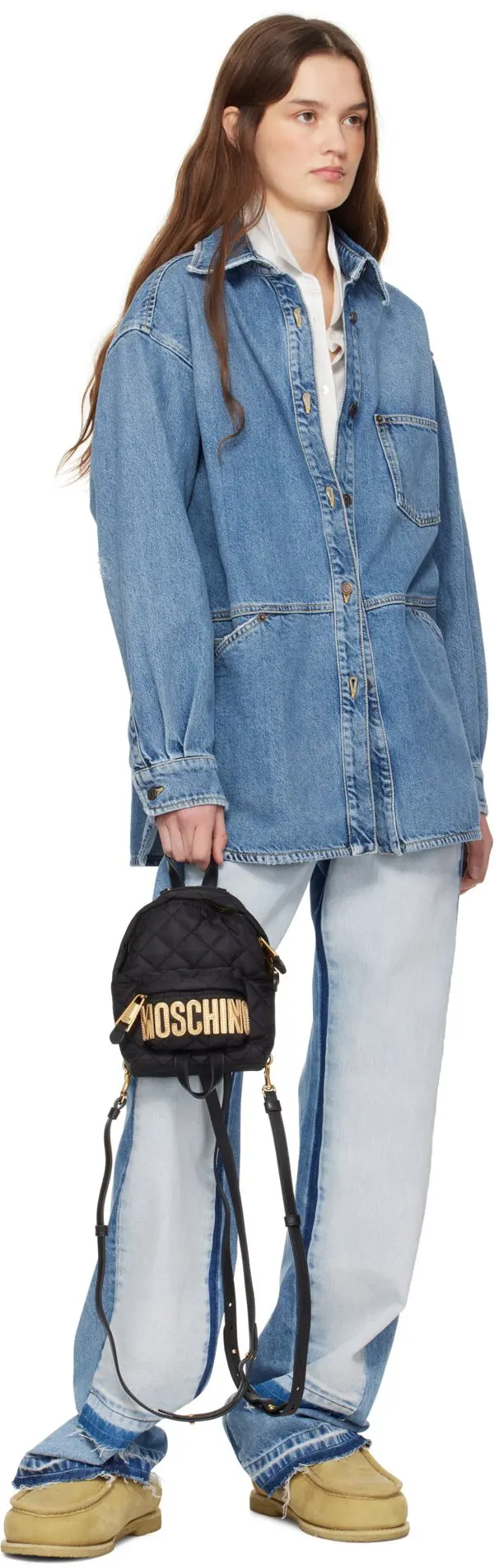 Moschino Detailed Quilted Backpack