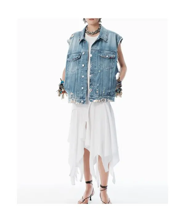 Alexander Wang Regen Denim Oversized Vest