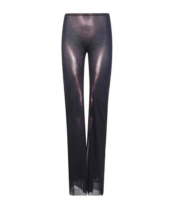 JEAN PAUL GAULTIER Metallic Printed Slim Fit Trousers - Black
