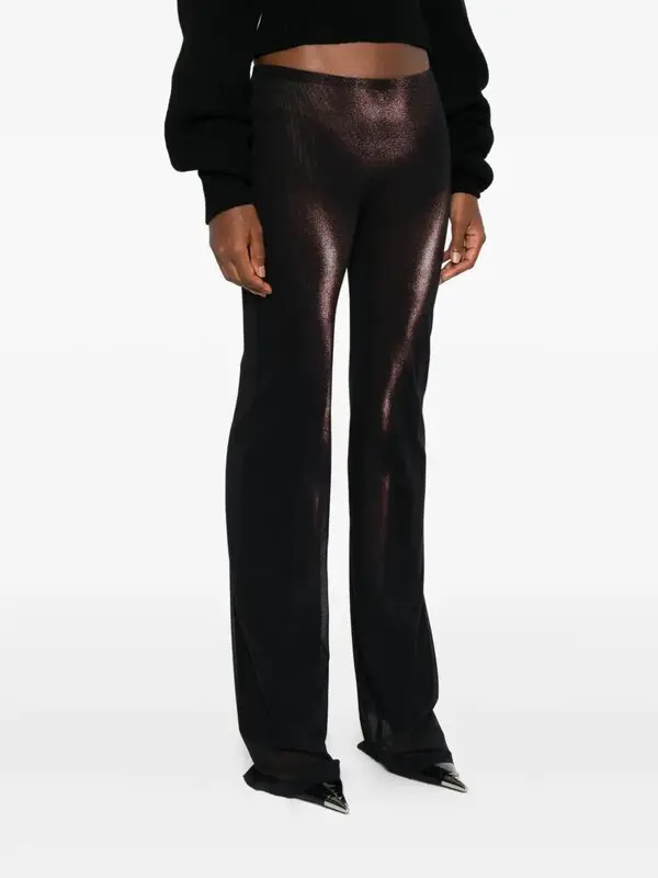 JEAN PAUL GAULTIER Metallic Printed Slim Fit Trousers - Black