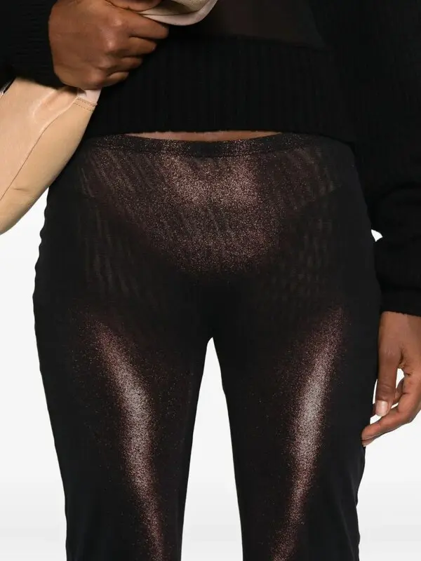 JEAN PAUL GAULTIER Metallic Printed Slim Fit Trousers - Black