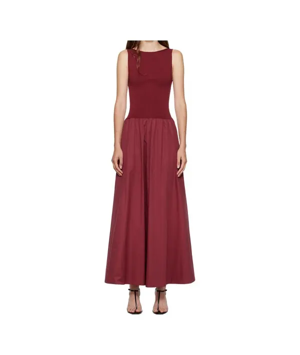ST. AGNI Ribbed Sleeveless Dress - Red