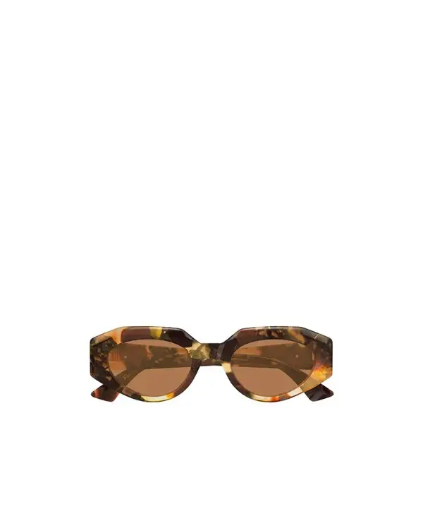 Bottega Veneta Oval Frame Sunglasses - Brown