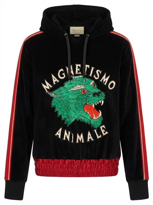Gucci Embroidered Hooded Sports Sweater