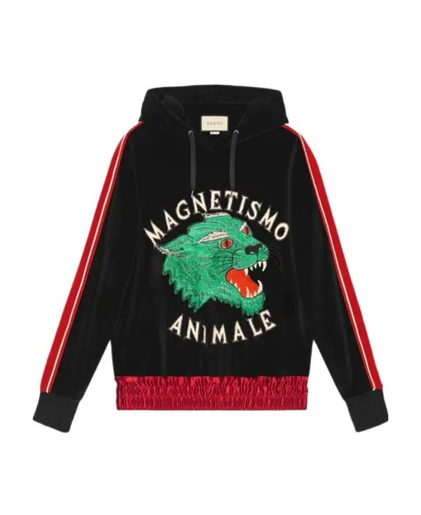 Gucci Embroidered Hooded Sports Sweater